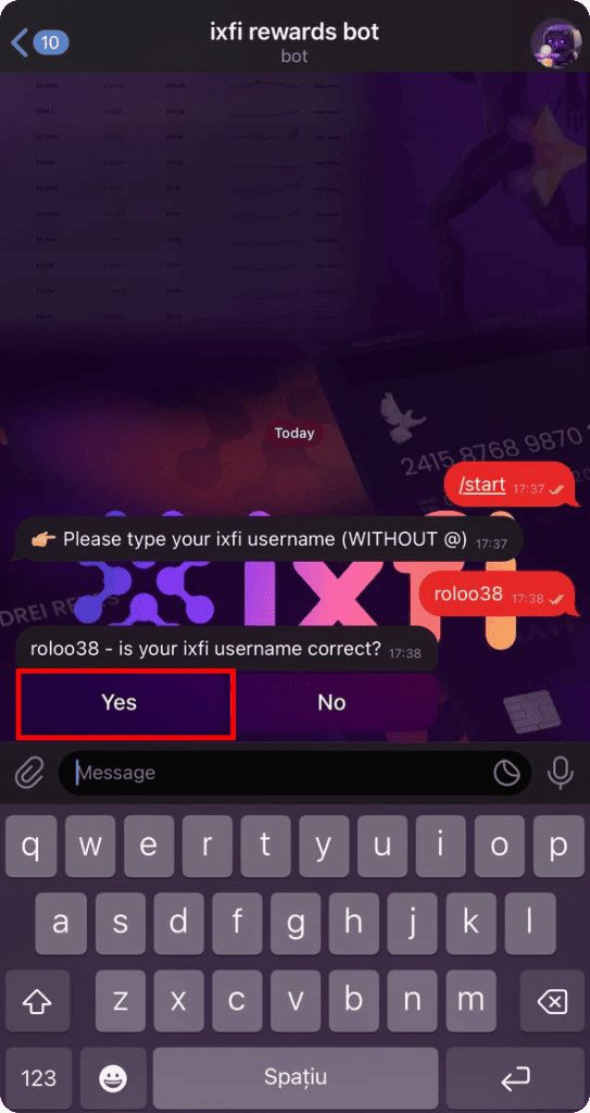 How to verify the Telegram tasks? | IXFI Blog